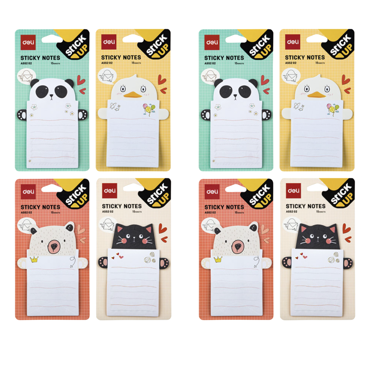 8 Pack Character Sticky Notes - 100 x 55mm | Shop Today. Get it ...