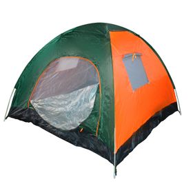 200x200cm 3 Person 2-Door Pop Up Tent with Windows Sunroof & Inner ...