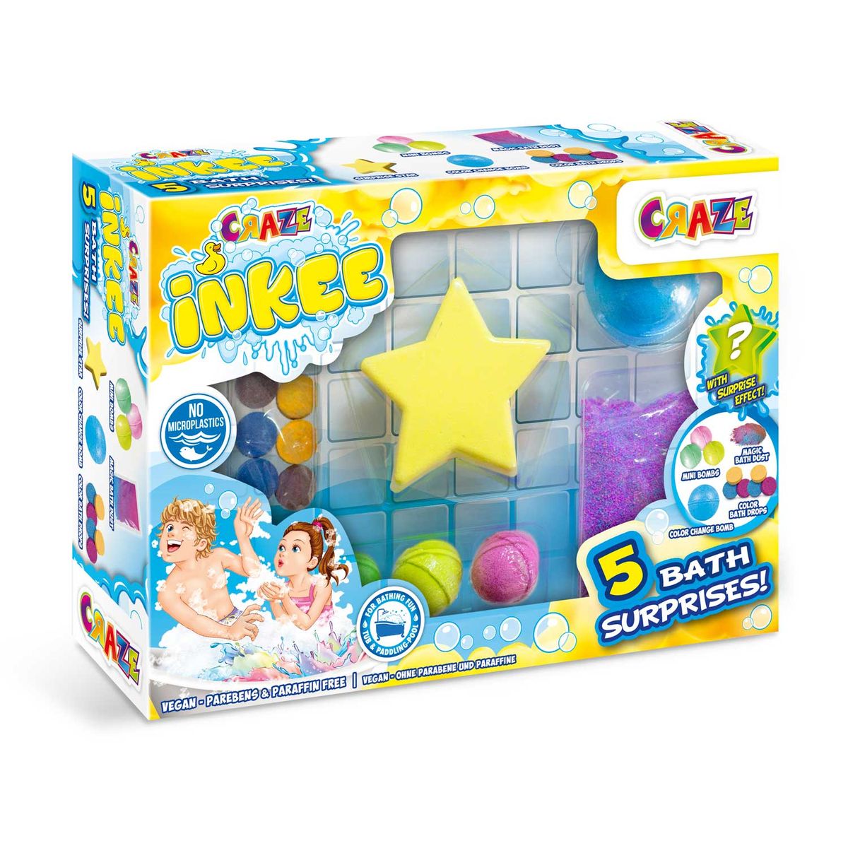 Craze Inkee Bath Bomb Surprises Set of 5 - Dermatest approved | Shop ...