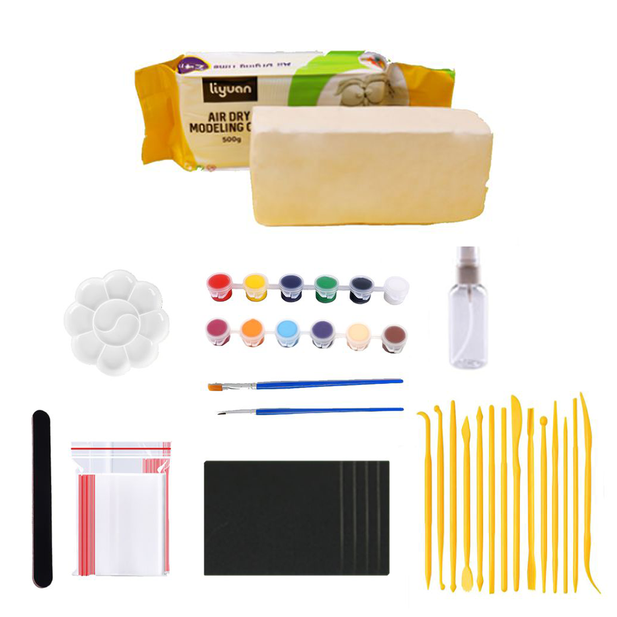35 Pieces DIY Air-Dry Modelling Clay Art Kit - 12 Paints | Shop Today ...