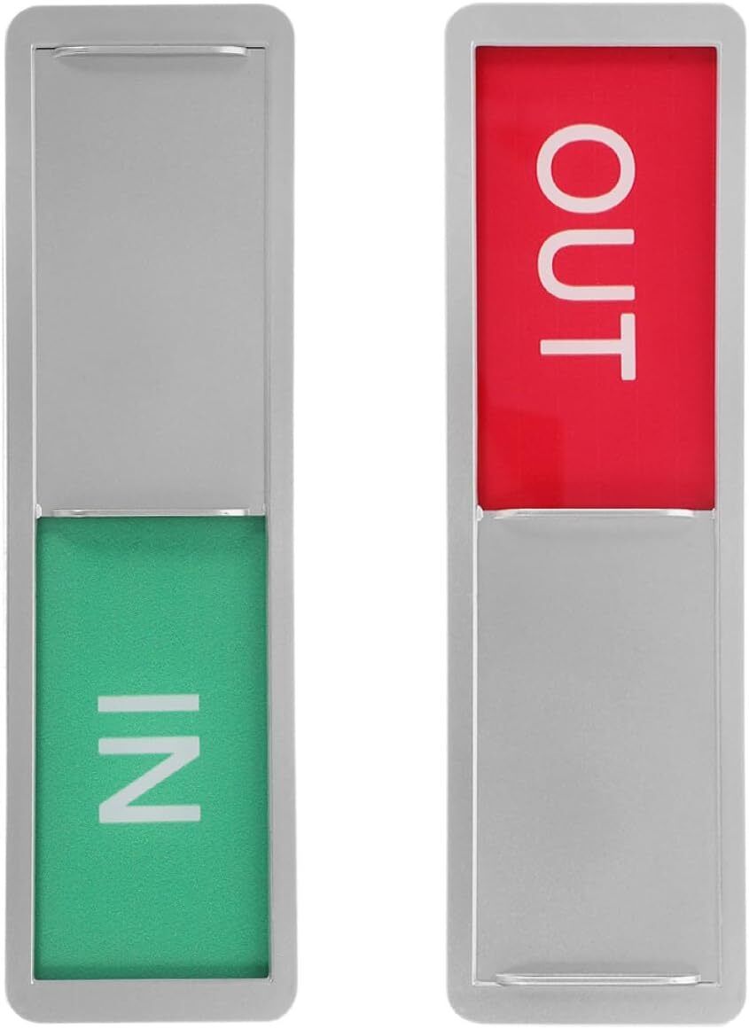 2 Pcs Sliding Privacy Door Indicator Signs with Green Vacant and Red ...
