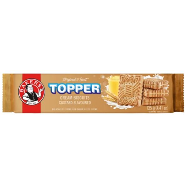 Bakers Topper Custard Flavoured Cream Biscuit - 125g | Shop Today. Get ...