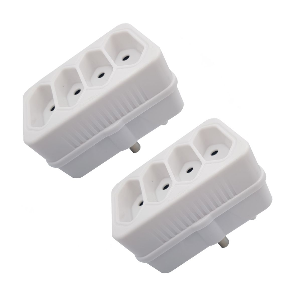 2 PACK: Plug Adaptor: 4 way 4 X 5A 2 pin / Euro Adaptor (E 594 2pa ...