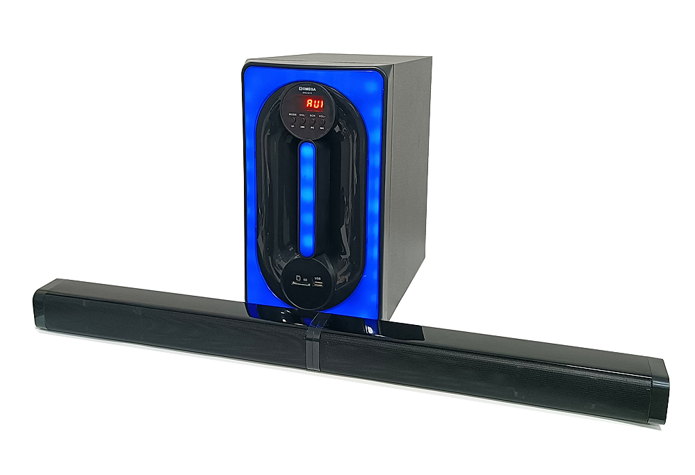 Omega 2.1 Convertible LightShow Soundbar & Home Theatre with Subwoofer ...