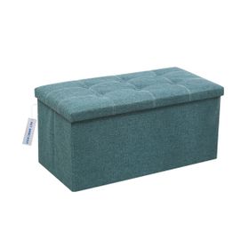GET UNBOXED Large Size Folding Storage Ottoman 80L Bench Box | Shop ...