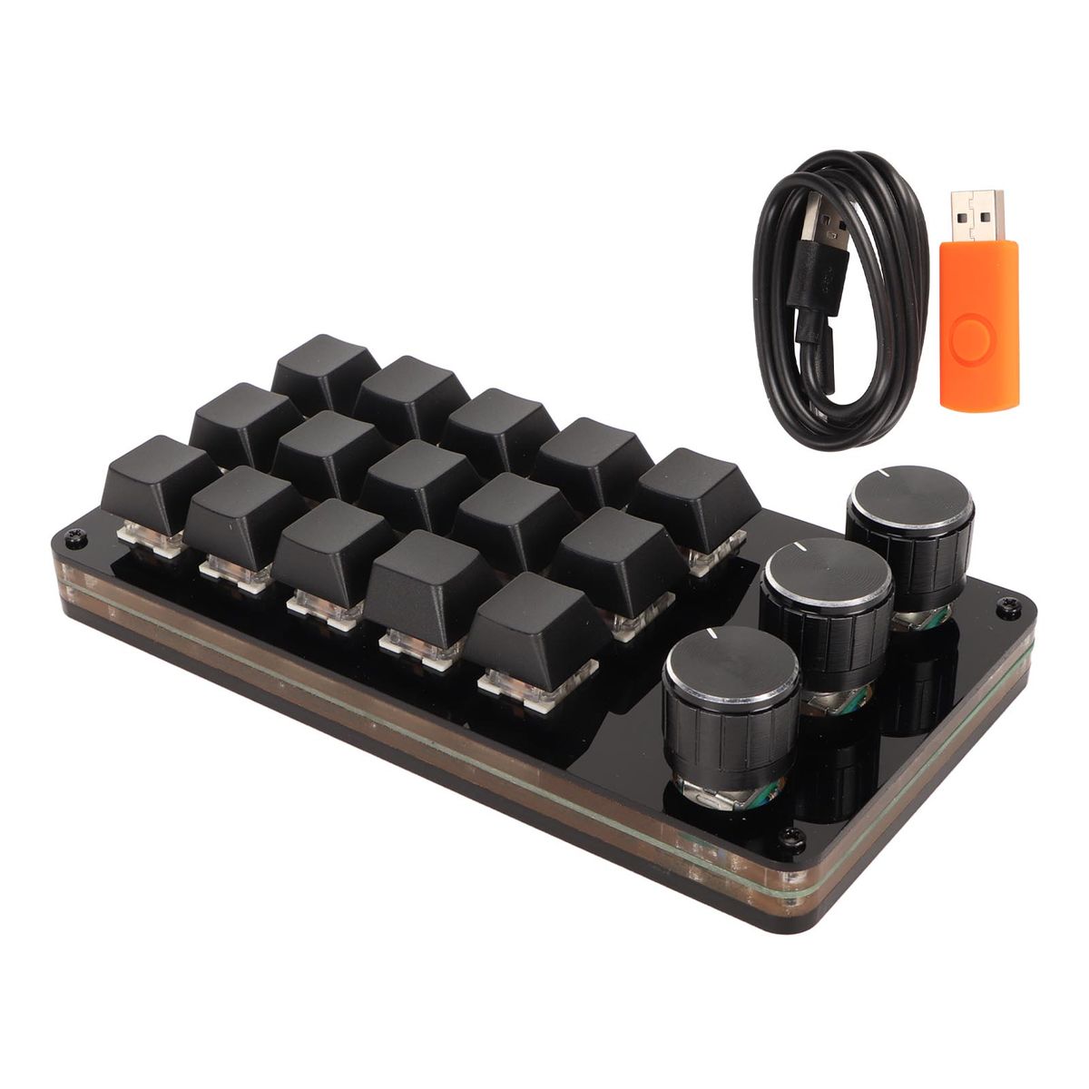 15 Key Macro Pad 3 Knobs, Blue Switch, Hot Swap | Shop Today. Get it ...
