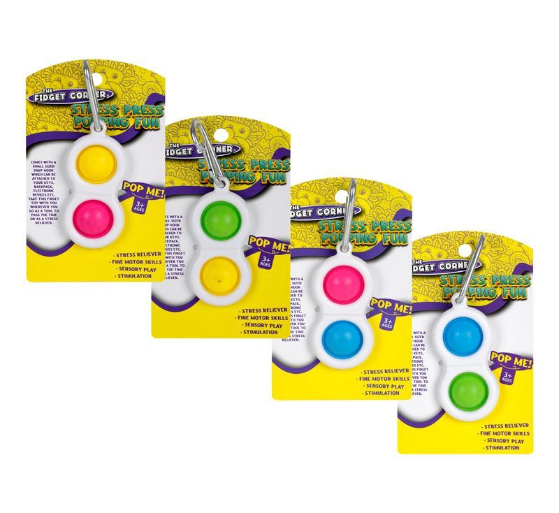 Pop It Double Dimple Fidget Popping Sensation Sensory Toy - Pack of 2 ...