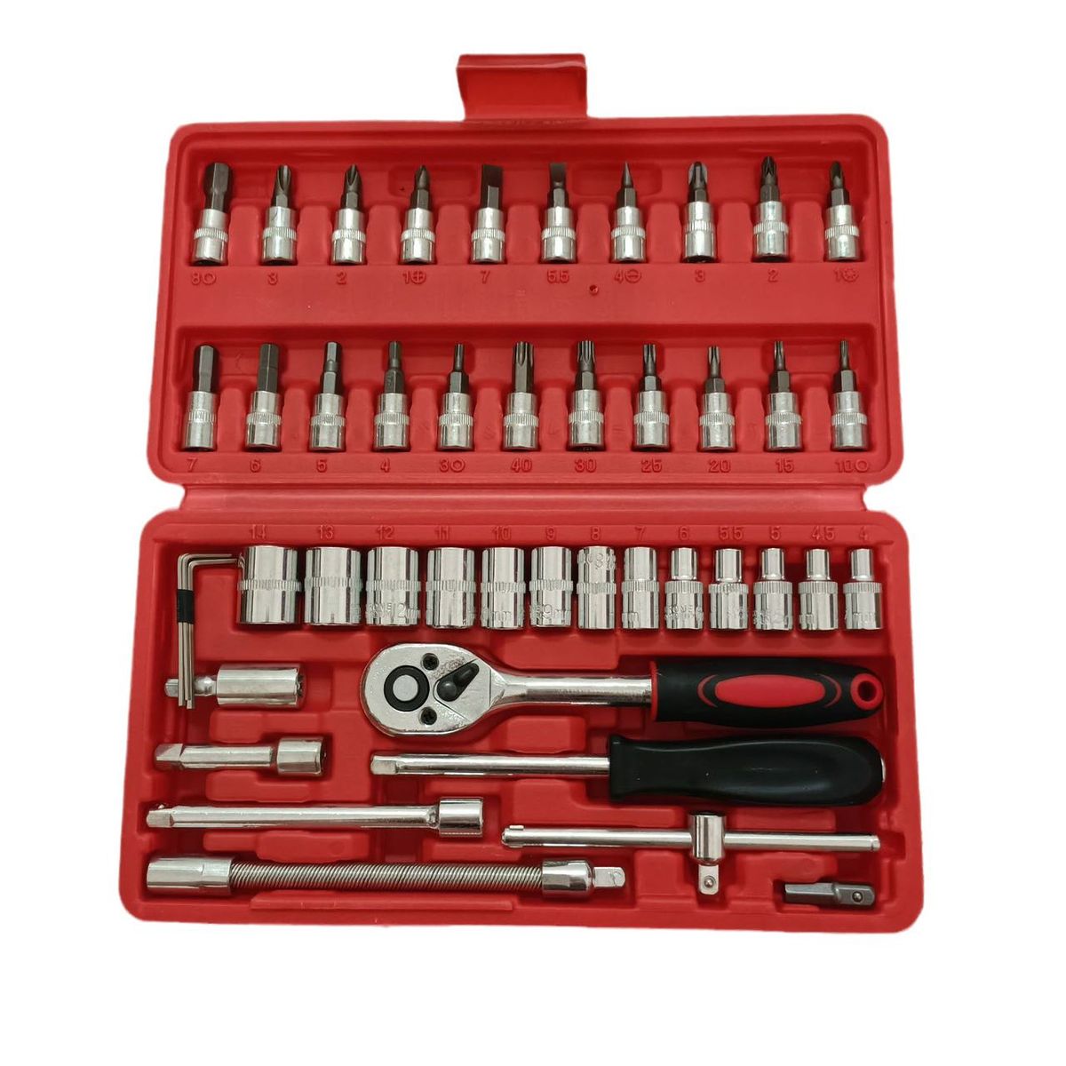 46 Piece Wrench Set Hardware Tools Combination Set Mechanic Auto Repair ...