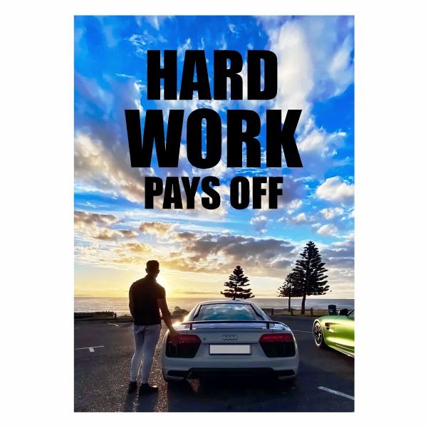 Hard Work Motivation Quote - A1 Poster | Shop Today. Get it Tomorrow ...