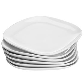 Dream Home Porcelain Dinnerware Square Dinner Plates - Set of 6 | Shop ...