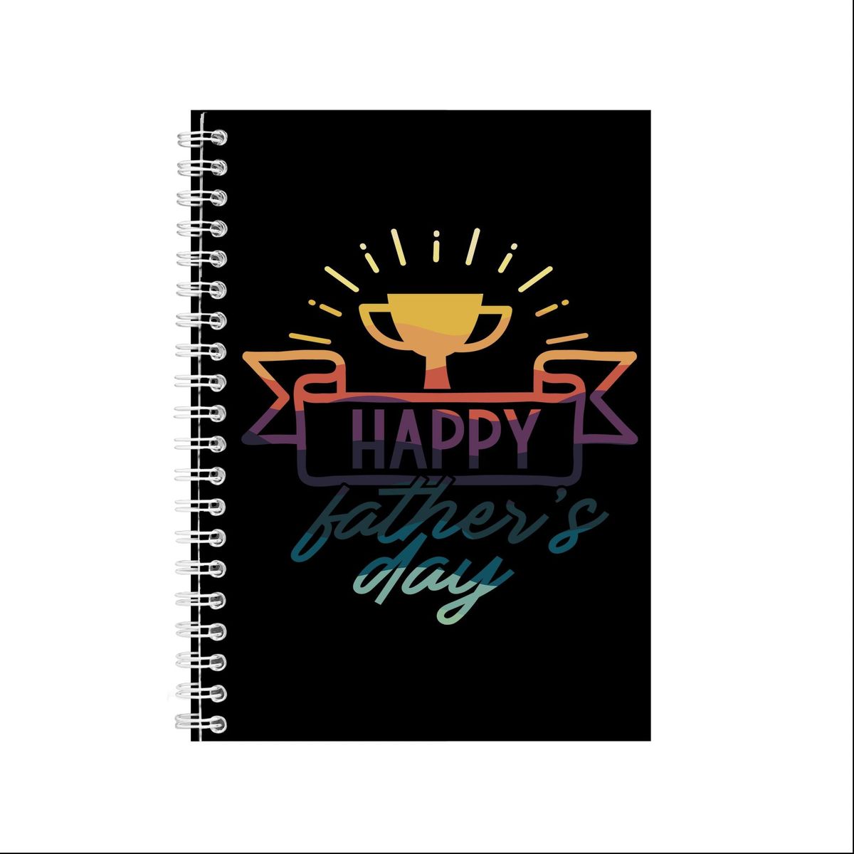 Fathers Day A5 Notebook Pad for Men Father's Day Graphic Words Present ...