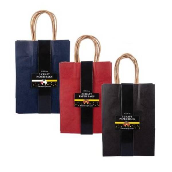 Small Kraft Paper Gift Bags 15x21cm 3pc | Shop Today. Get it Tomorrow ...