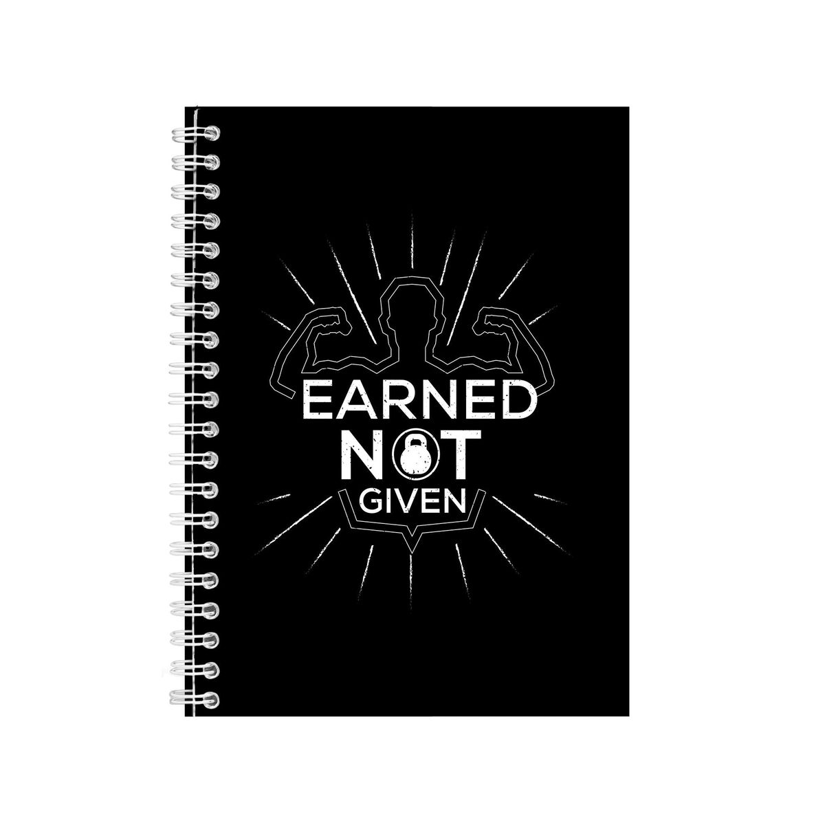 Earned Not Given Notebook Fitness Gift Idea A5 Notepad 142 | Shop Today ...