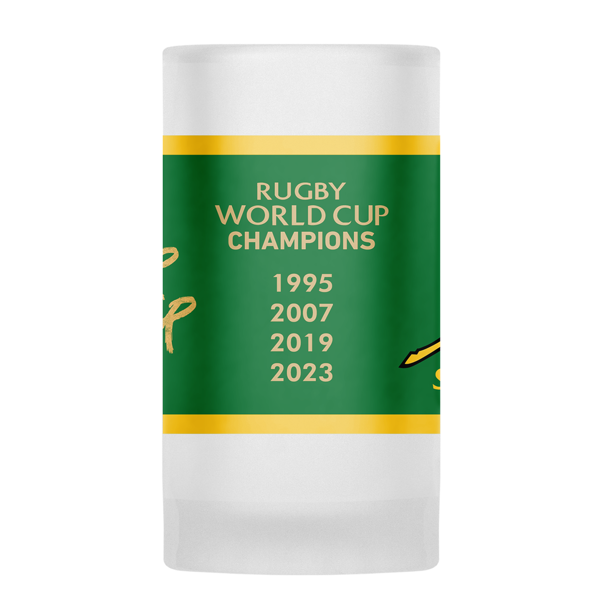 SPRINGBOKS Rugby Back-to-Back World Cup CHAMPIONS Frosted Beer Mug ...