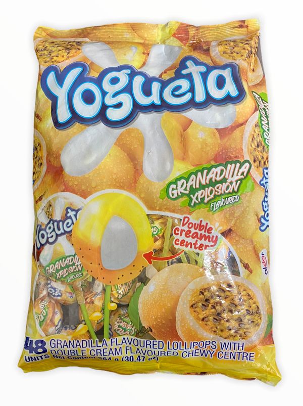 Yogueta Lollipops - Granadilla Xplosion with Double Cream Centre | Shop ...