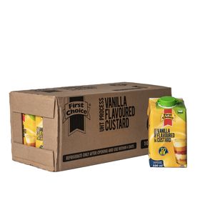 First Choice Vanilla Flavoured Custard - 1 x 10 pack (500ml) | Shop ...