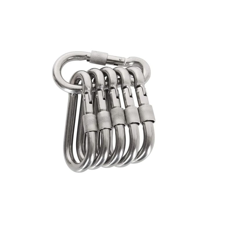 Heavy Duty Snap Hook Carabiner with Screw Lock - 50mm - 6 Piece | Shop ...