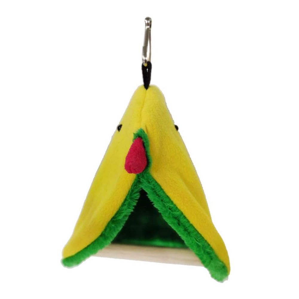 Pet Yellow Triangle Hanging Bird Nest With Standing Pole (18cm) | Shop ...