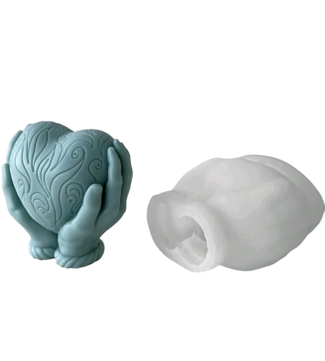 Cupping Hands Heart-Shaped Silicone Mold for Candle Making | Shop Today ...