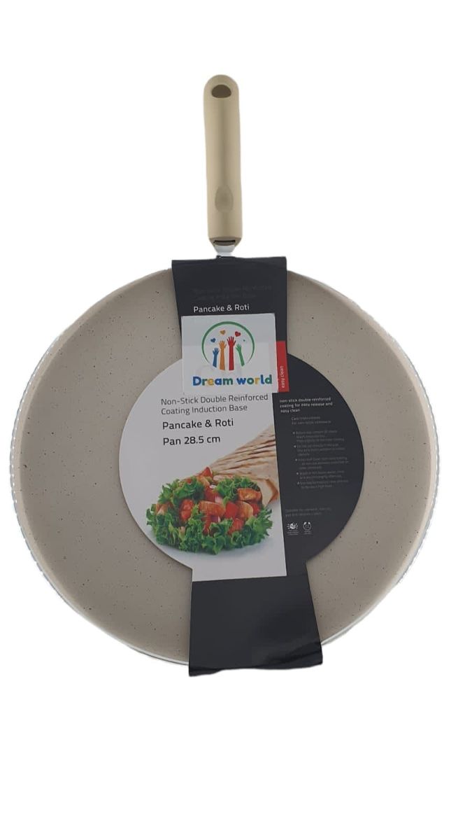 Dream World 28.5cm Cream Non-Stick Fry pan - Marble Design | Shop Today ...