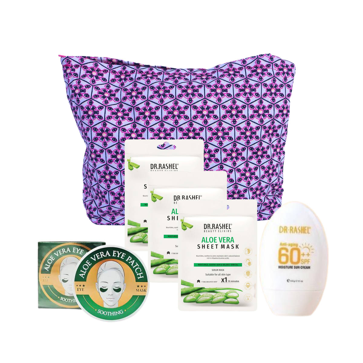 Aloe Vera Skincare Kit: Masks, 60 Patches, SPF & Bag | Shop Today. Get ...