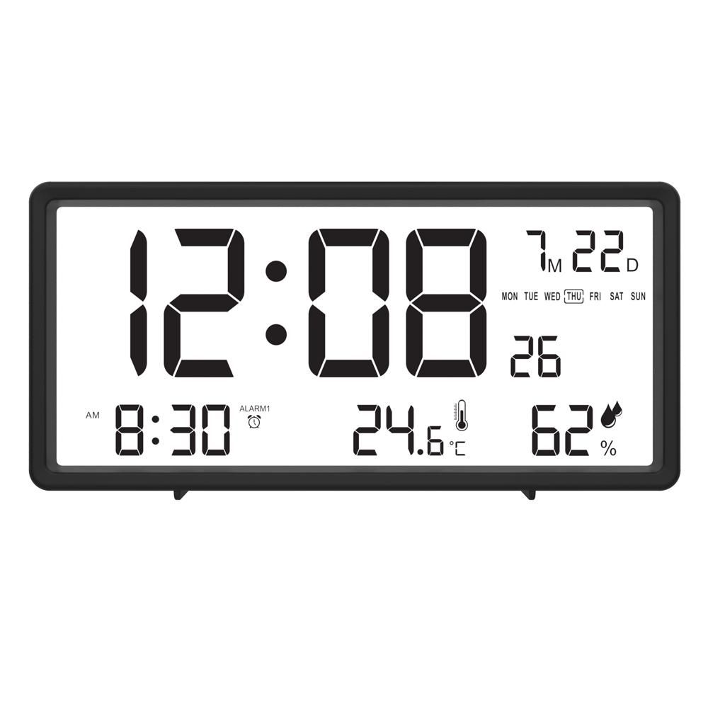 Big Digital Clock with Thermo-Hygrometer and Temperature | Shop Today ...