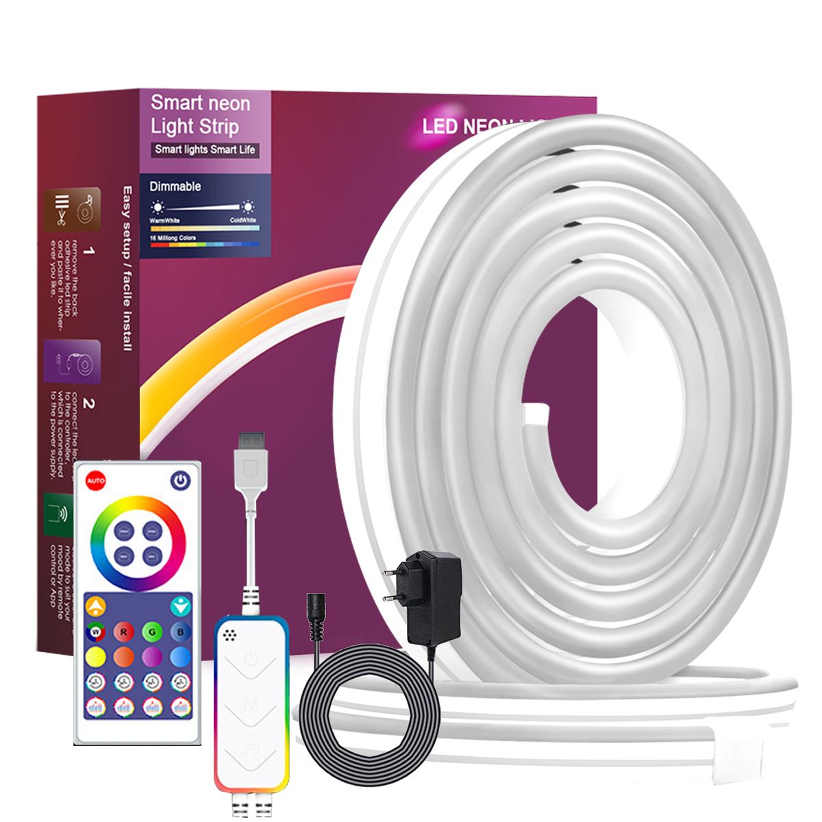 RGB Neon LED Rope Lights bluetooth 24V 10M LED Strip | Shop Today. Get ...