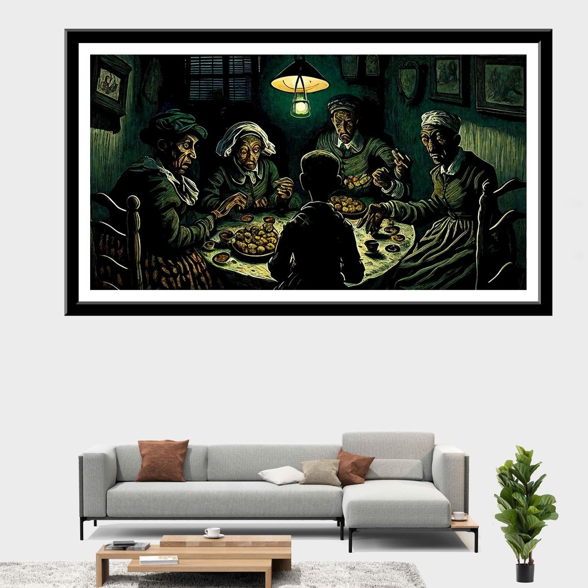 Wall Art Unframed - The Potato Eaters By Vincent Van Gogh Although Not ...