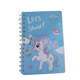 A5 Blue Unicorn Secret Diary For Kids Notebook Journal | Shop Today ...