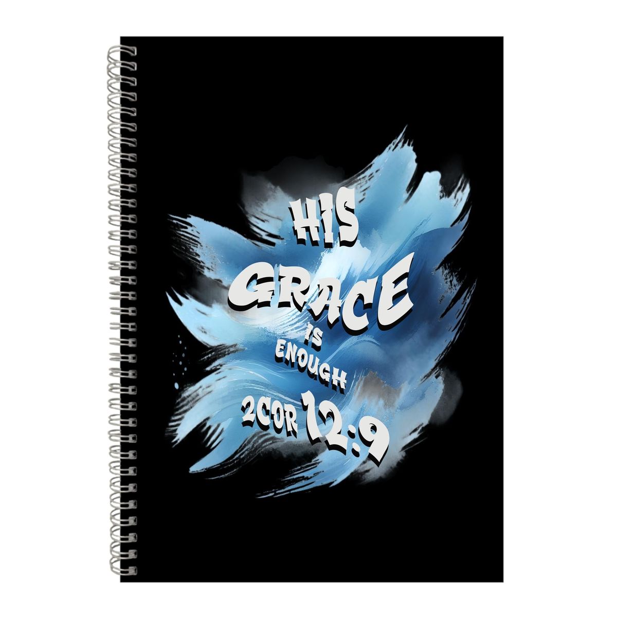 His Grace A4 Notebook Spiral Lined Bible Verse Graphic Notepad Present ...