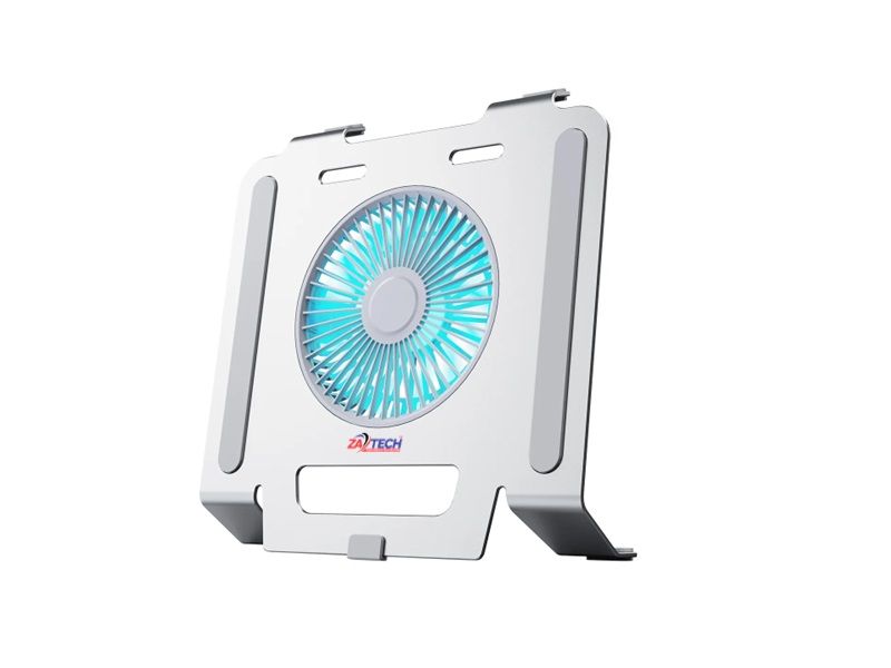 ZATECH Laptop Stand with Built-in Electric Fan - Silver | Shop Today ...