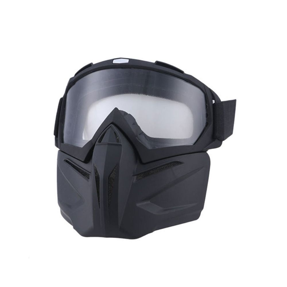 Full Face Motorcycle GelSoft Paintball Airsoft Mask Game MS330 Black ...