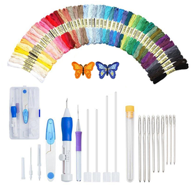 Magic Diy Embroidery Pen Set Sewing Tool Kit with Punch Needle | Shop ...