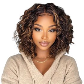 VSP Brazilian P4/27# Color Curls Wigs 12Inch-13x4 Full Lace Frontal Wig ...