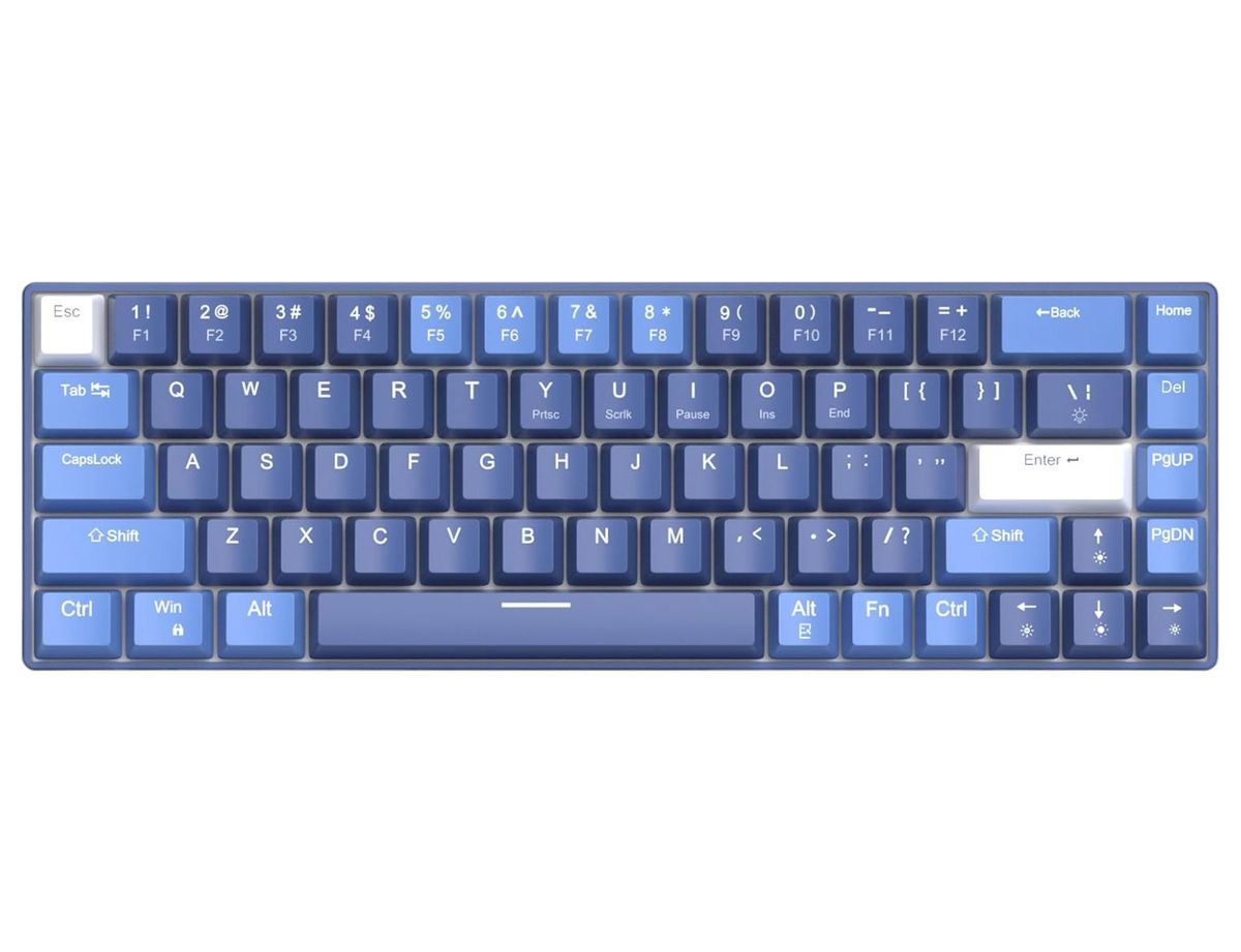 Ergonomic RGB Backlit Keyboard With Hot-Swappable Switches - Navy Blue ...