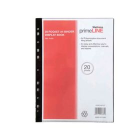 Primeline- Display File 20 Pocket Pre-Punched x 1 | Shop Today. Get it ...