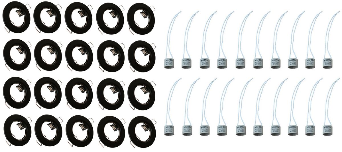 Hello Today Down Light Fitting & GU10 Down Light Base Socket - 20 Pack ...