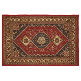 Cape Art Velva Shine Classic Red And Black Oriental Rectangular Rug ...