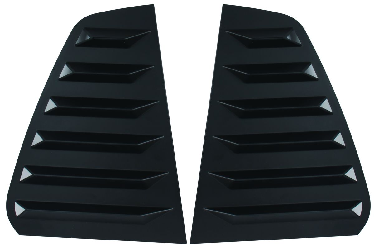 Rear Qaurter Glass Louver Set - Compatible with VW Golf 7 - Matte Black ...