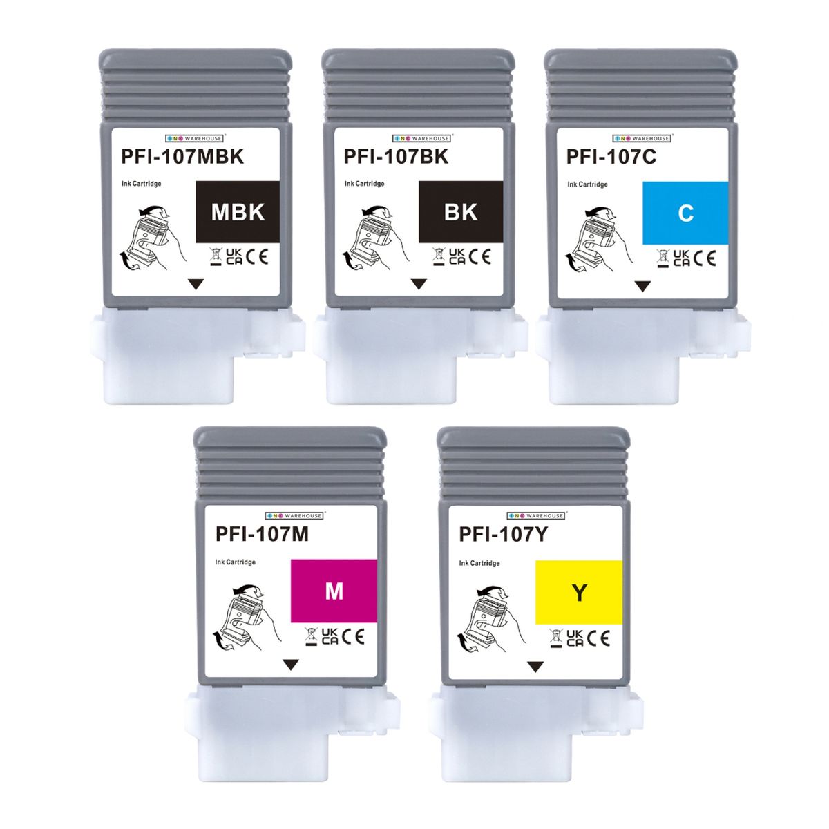INK WARHOUSE Compatible Canon PFI-107 Ink Cartridges - Multipack | Shop Today. Get it Tomorrow ...
