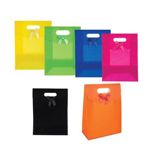 Small Plain Bow Gift Bags 15x21x7cm 6pc | Shop Today. Get it Tomorrow ...