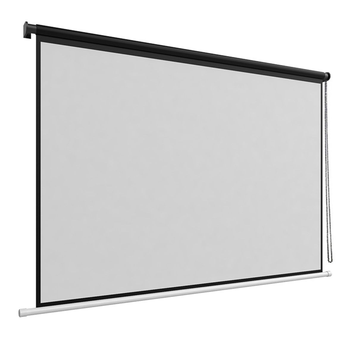 84-Inch 16:9 Rolled Projection Screen Manual Pull-Down | Shop Today ...