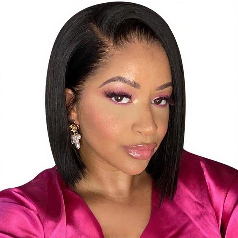 VSP 10In Wear&Go Peruvian Hair Full Frontal Short Bob Straight Wig ...