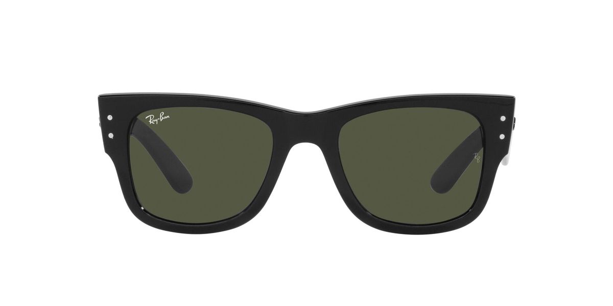 Ray-Ban - Unisex Mega Wayfarer Sunglasses - Black and Green | Shop ...
