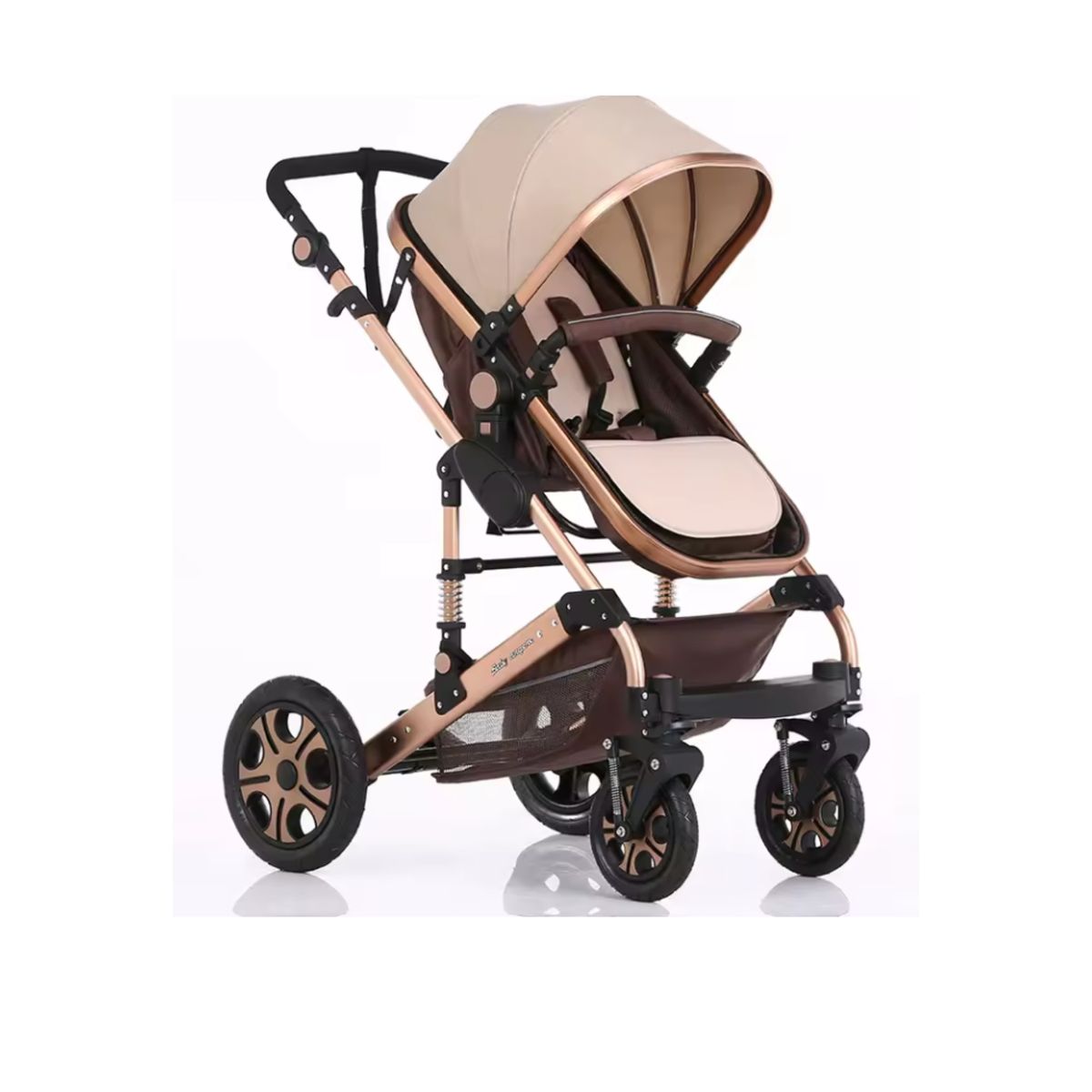 High Landscape Baby Stroller High View Golden Tube 2in 1 - Brown | Shop ...