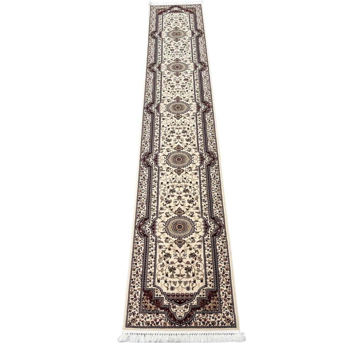 Brown Beige Persian Design Long Runner Rug - 500 x 80 cm | Shop Today ...