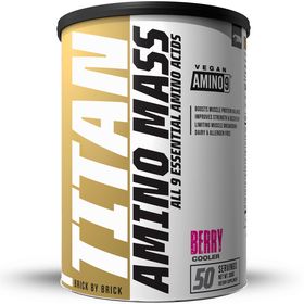 Amino Mass Fast Acting BCAA's + EAA's Berry Cooler, 50 Servings Net Wt ...