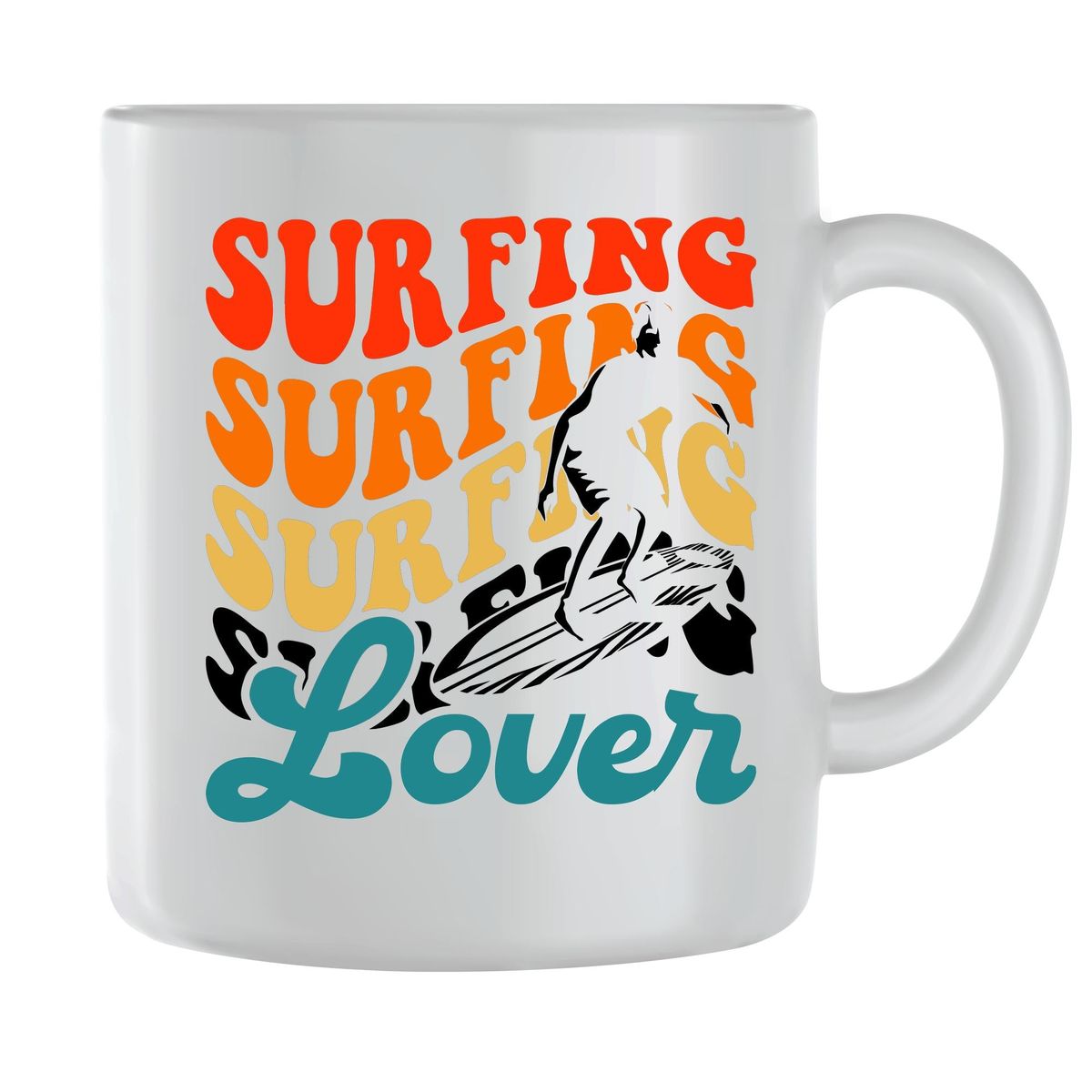 Blue Lover Coffee Mugs for Men Women Trendy Surfing Graphic Cups ...