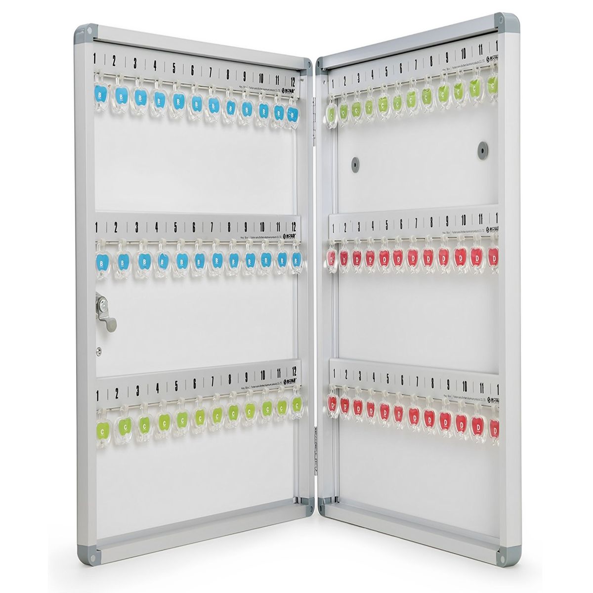 Key Storage Box For Home Wall Mount Key Cabinet Aluminum Locker Lock ...