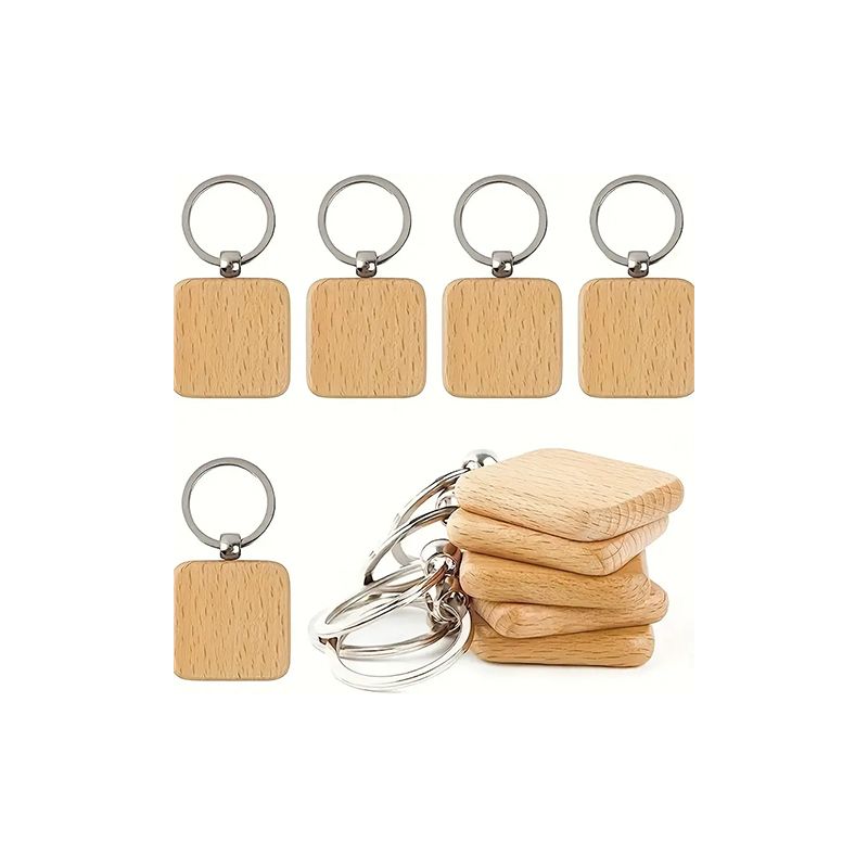 Trocraft Wooden Engravable Keychain Square 10pc | Shop Today. Get it ...